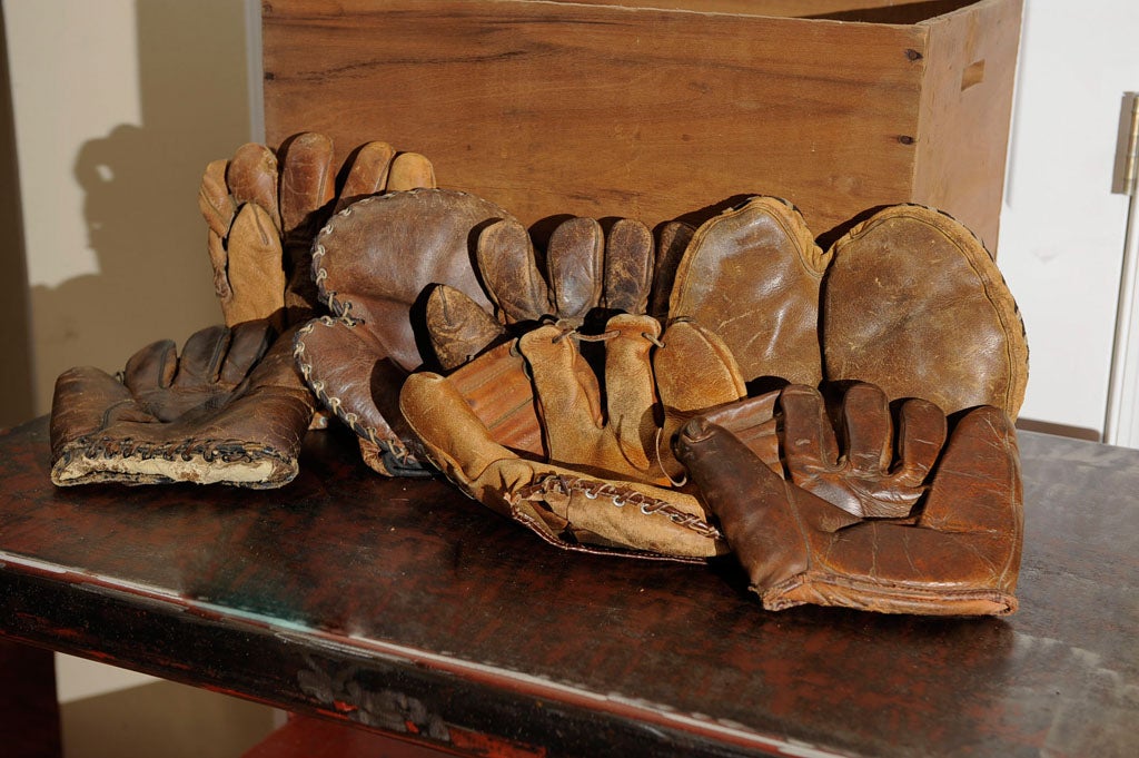 Collection of 7 Vintage Baseball Gloves at 1stDibs | 1860 baseball ...