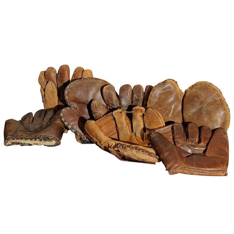 Collection of 7 Vintage Baseball Gloves at 1stDibs | 1860 baseball ...