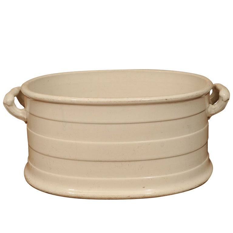 19th Century English Creamware Foot Bath at 1stDibs