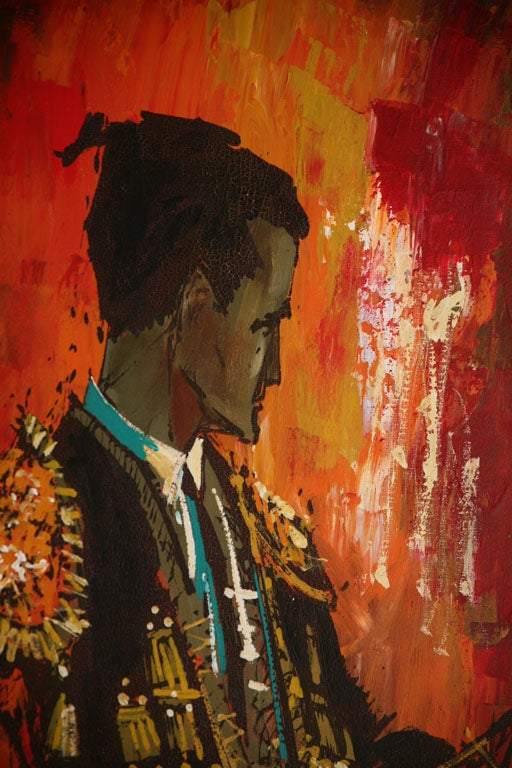 Lee Reynolds Unique And Vibrant Large Torero Painting For Sale at ...