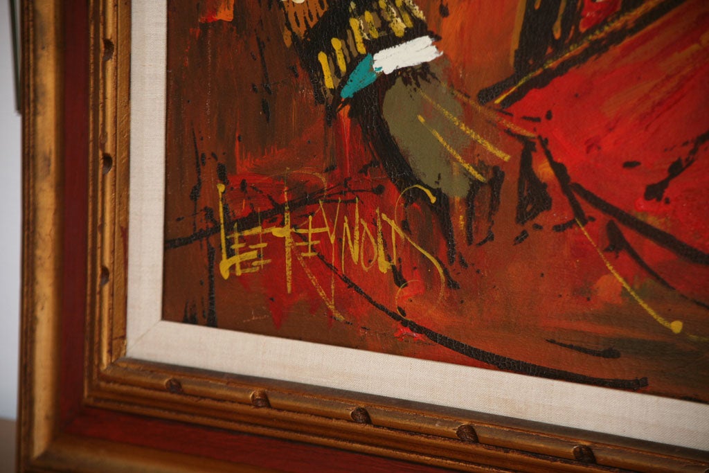 Lee Reynolds Unique And Vibrant Large Torero Painting For Sale at ...