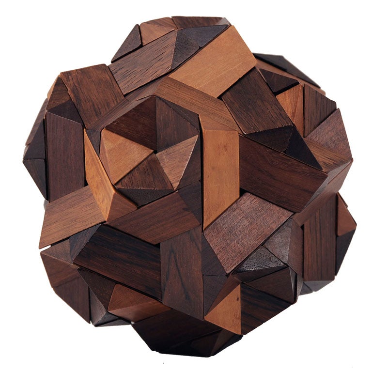 Exotic Wood Molecular Puzzle For Sale at 1stDibs