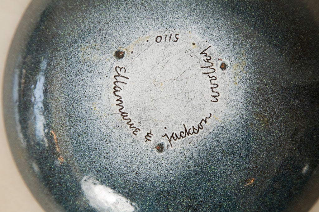 Ellamarie and Jackson Woolley enamel face bowl at 1stdibs