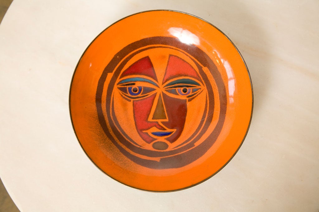 Ellamarie and Jackson Woolley enamel face bowl at 1stdibs