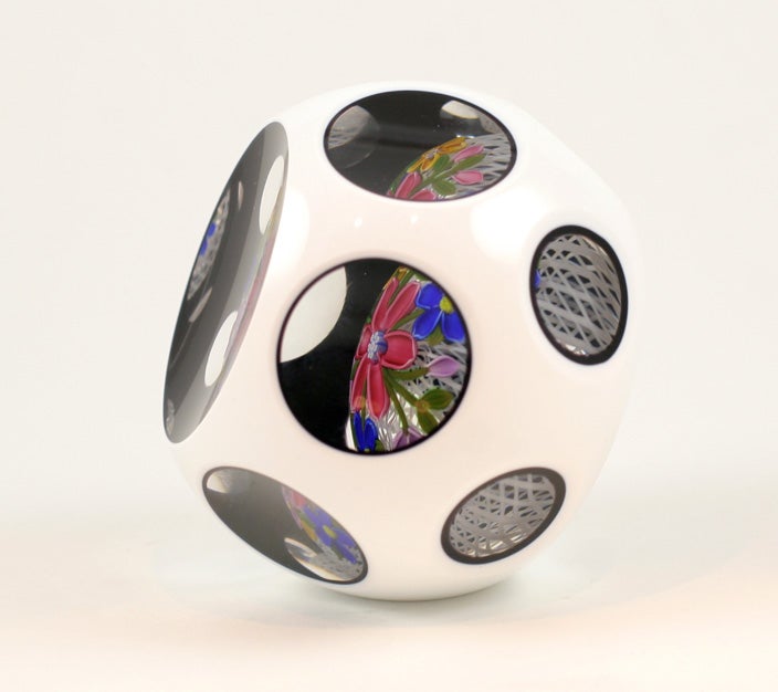 Peter McDougall Overlay Paperweight at 1stDibs