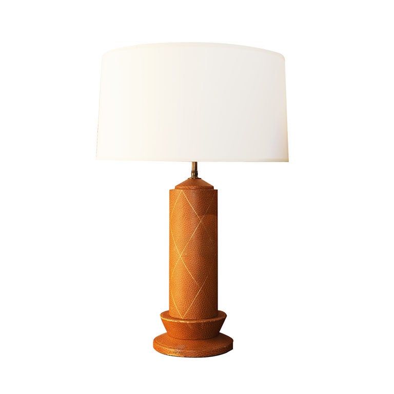 HERMES Paris Leather Table Lamp at 1stDibs