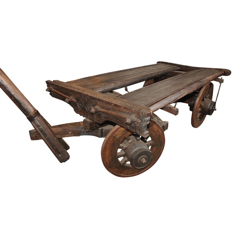 Unique 18th Century Tuscan Wine Barrel Cart at 1stDibs
