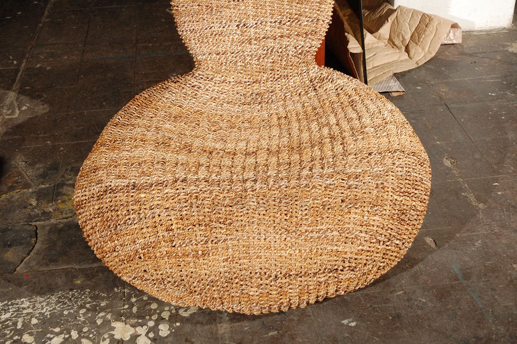 Pair of Woven Jute Chairs at 1stDibs
