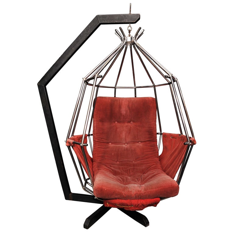 1970's Cage Chair by Ib Arborg at 1stDibs