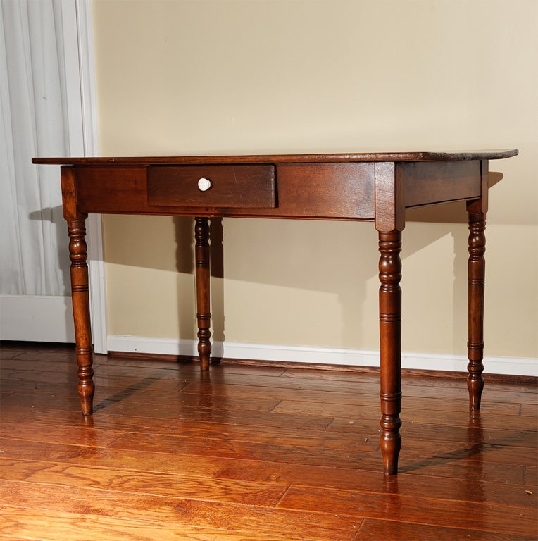 Antique Pine One-drawer Table For Sale at 1stDibs