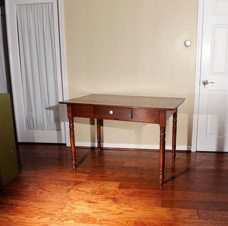 Antique Pine One-drawer Table For Sale at 1stDibs