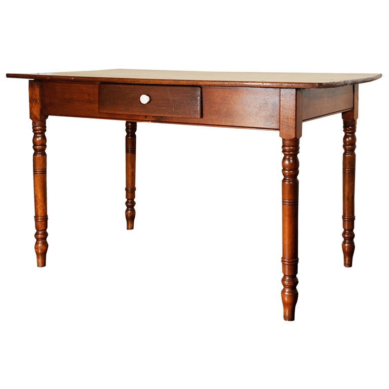 Antique Pine One-drawer Table For Sale at 1stDibs