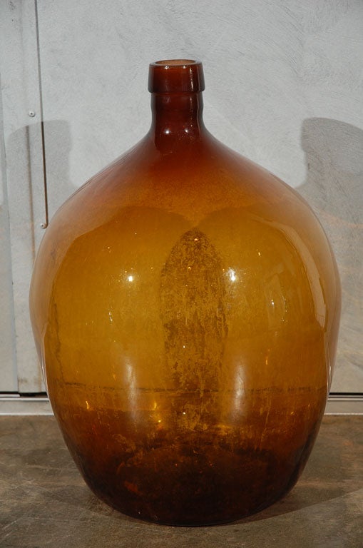 Large Glass Bottle at 1stDibs