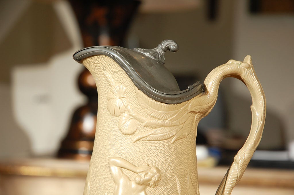 Staffordshire Pitcher Signed by Edward Walley Cobridge, circa 1850 For ...