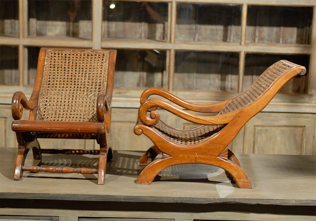 Pair of 19th Century British Colonial Child's Chairs For Sale at ...