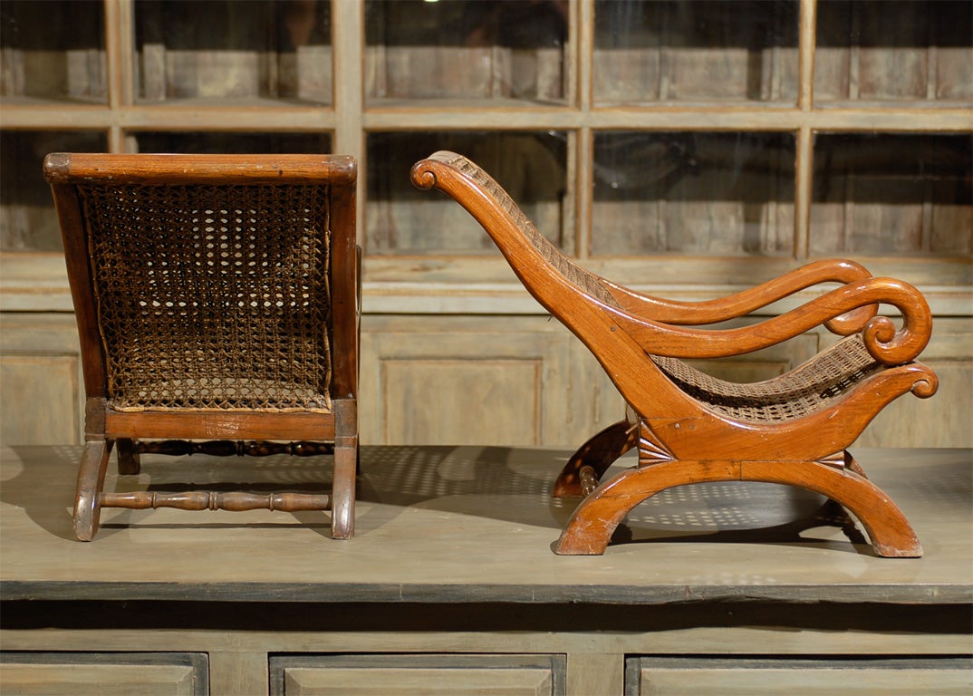 Pair of 19th Century British Colonial Child's Chairs For Sale at ...