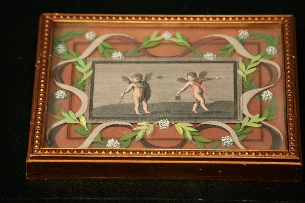 Set of Six Angel Lithographs in Shadow Boxes at 1stDibs