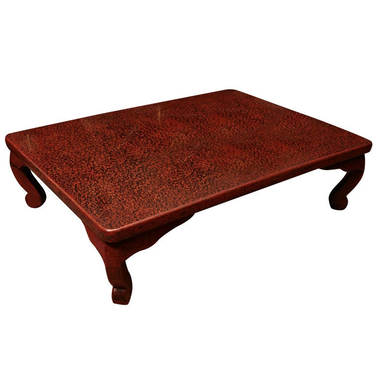 Wakasa Red Lacquer Table For Sale at 1stDibs