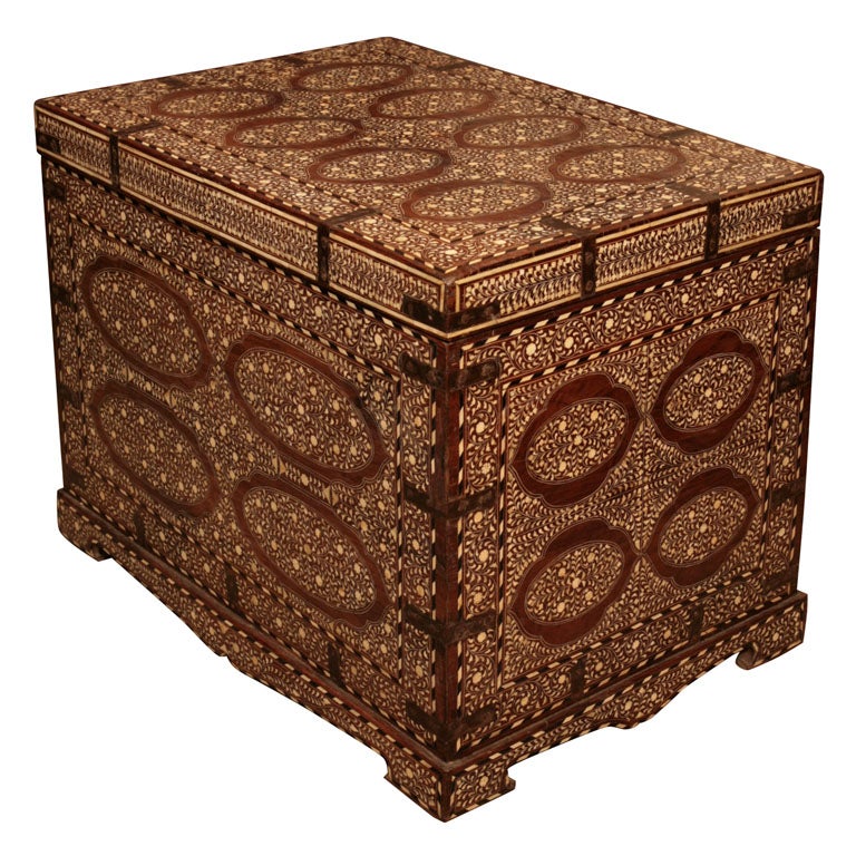 Indian Inlay Trunk at 1stDibs