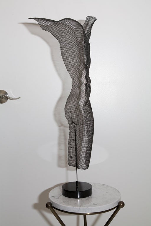 Black Mesh Wire Torso Sculpture at 1stDibs | mesh wire sculpture