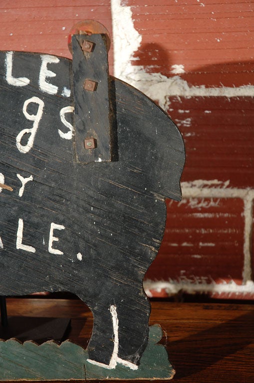 Vintage Pig Farm Sign at 1stDibs | pig signs for sale