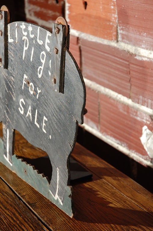 Vintage Pig Farm Sign at 1stDibs | pig signs for sale
