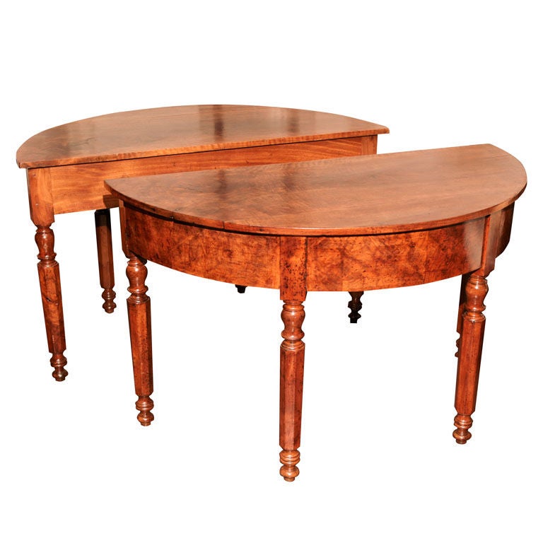 Pair of Demilune Tables For Sale at 1stDibs