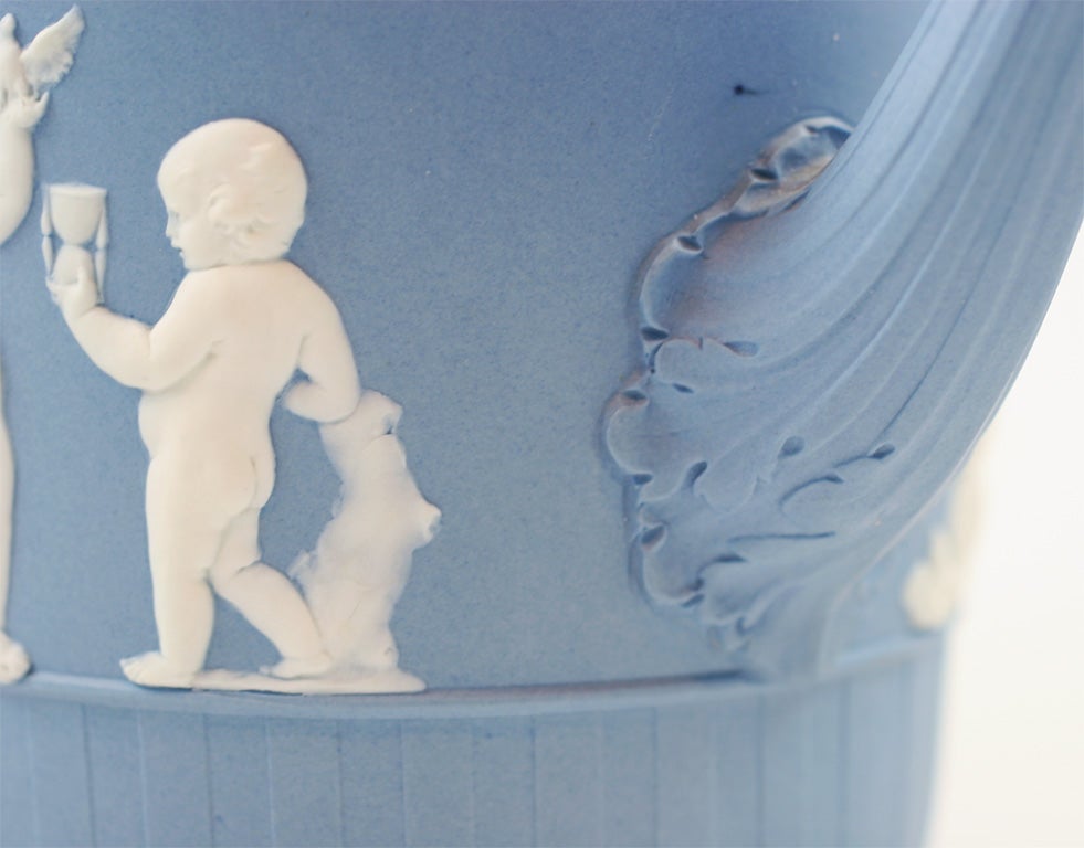 Wedgwood Blue and White Jasper Teapot For Sale at 1stDibs