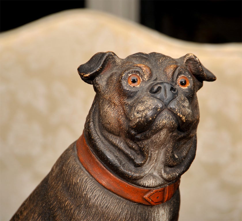 Ceramic Seated Pug Dog For Sale at 1stDibs | ceramic pug dog, ceramic pug