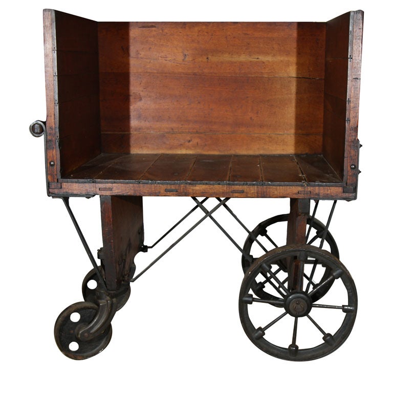 Wooden Factory Cart For Sale at 1stDibs