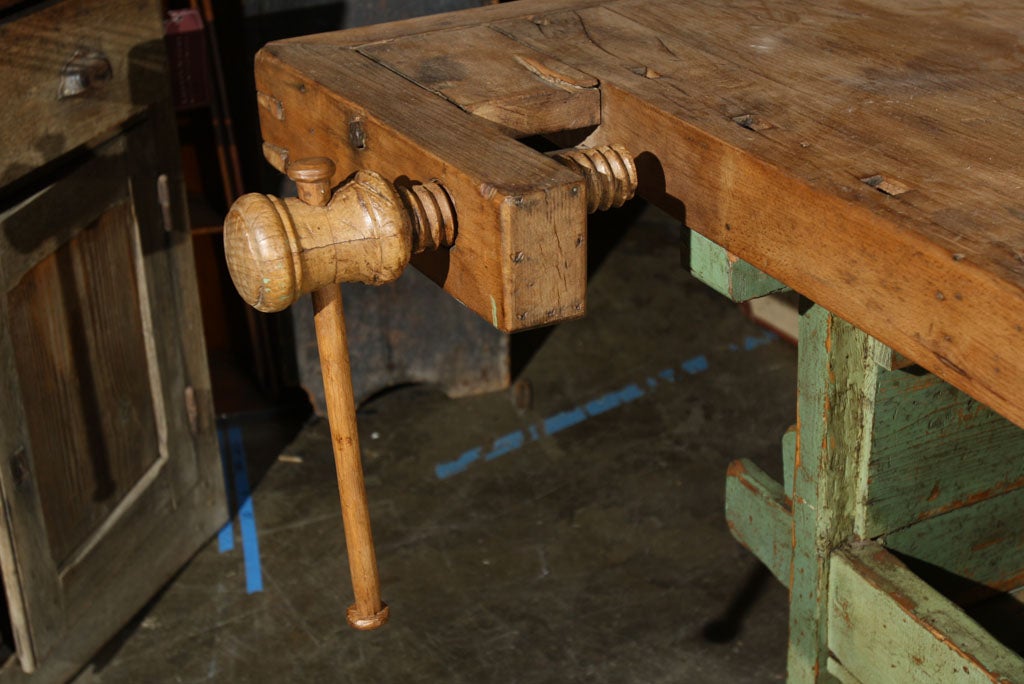 Work Bench on Painted Base at 1stDibs