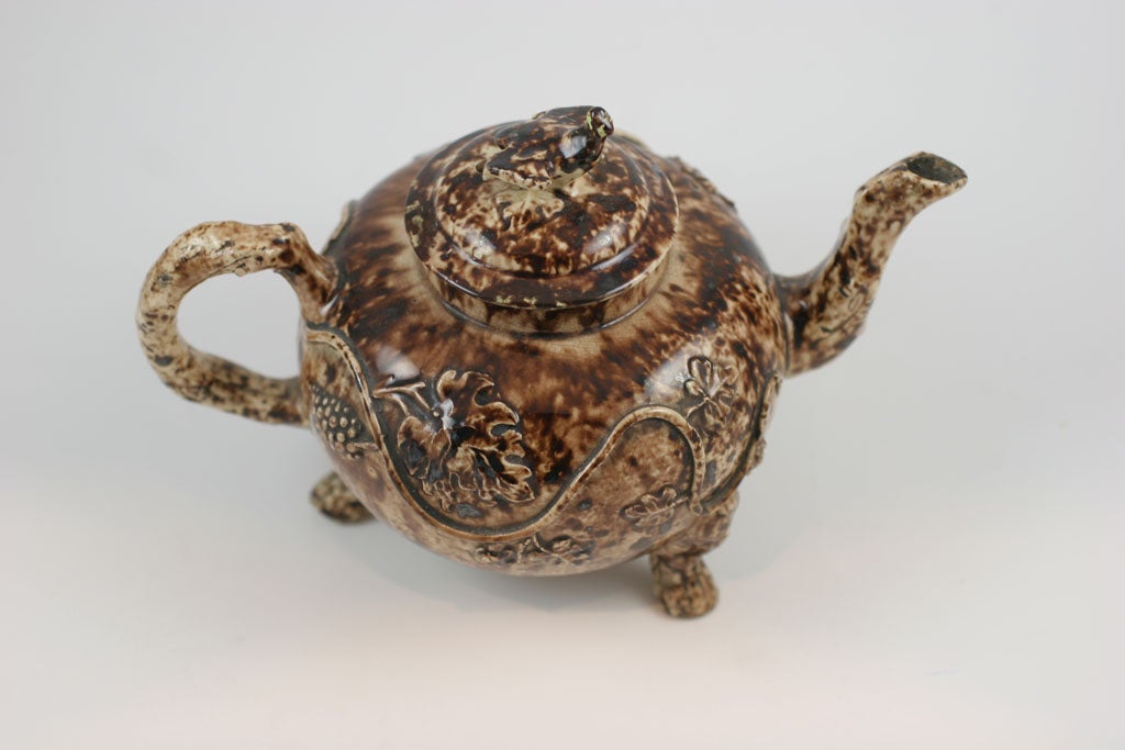 Whieldon School Tortoise Glaze teapot For Sale at 1stDibs