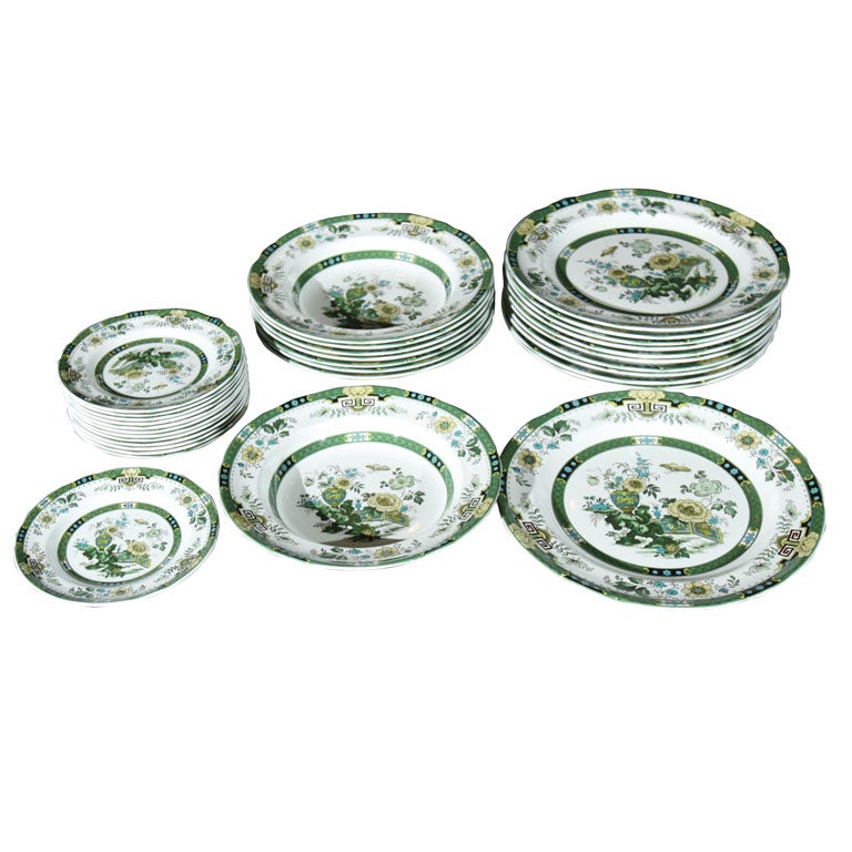 Spode 32 pieces Green Siam China at 1stDibs | spode siam green, spode ...