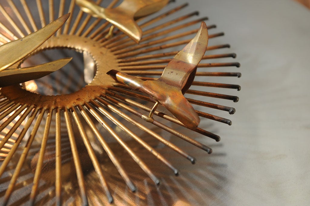 Very Small Sunburst with Birds signed C. Jere at 1stDibs