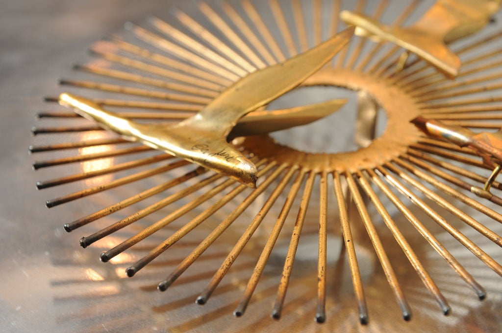 Very Small Sunburst with Birds signed C. Jere at 1stDibs