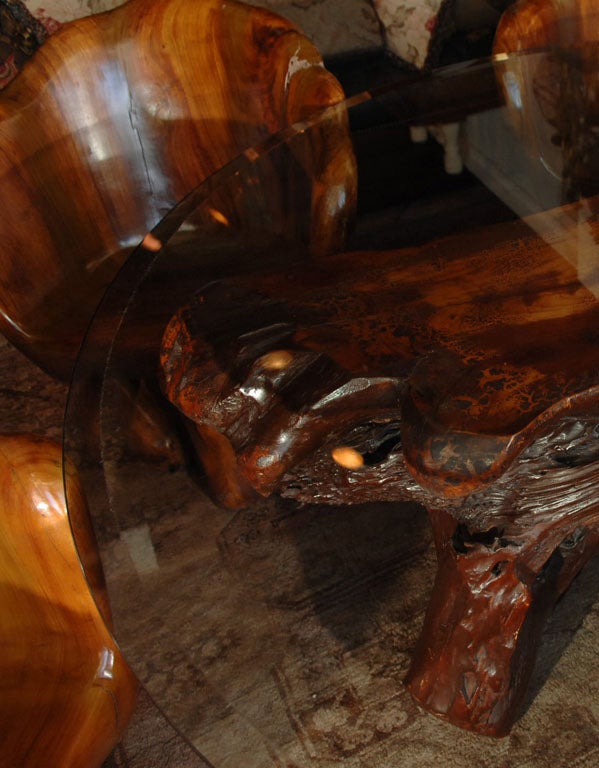 Set of Vintage Root Furniture, 6 Chairs and Table at 1stDibs