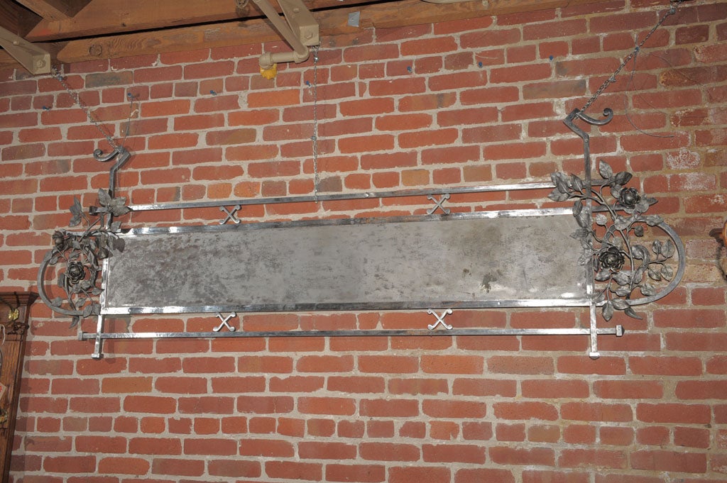 Chromed Iron Hanging Park Sign at 1stDibs