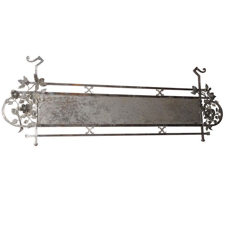 Chromed Iron Hanging Park Sign at 1stDibs