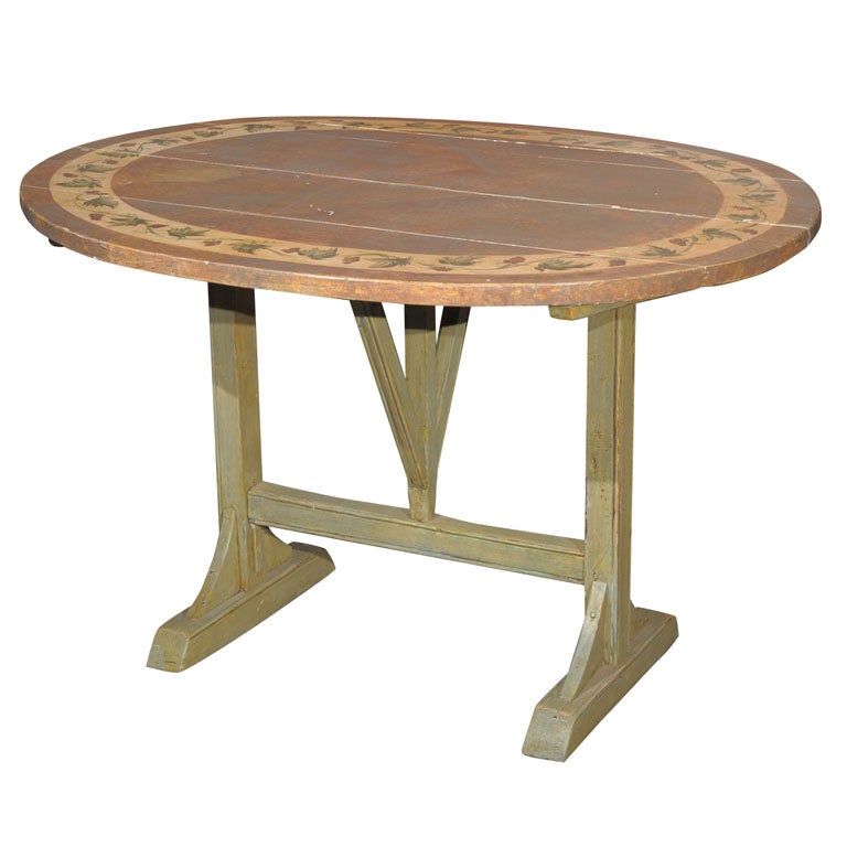 French folding painted wine tasting table at 1stDibs
