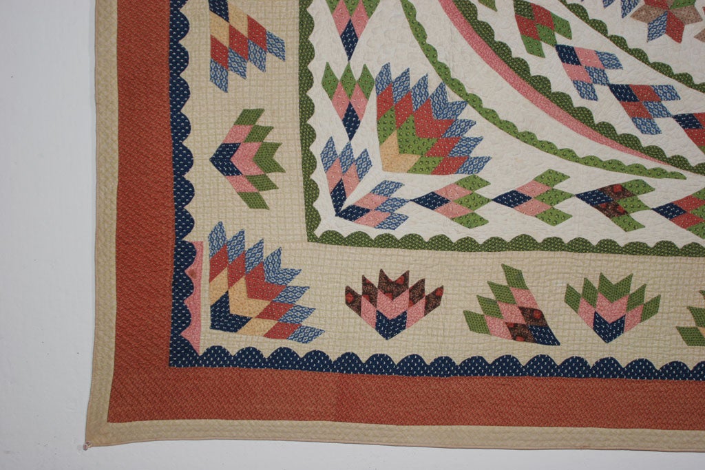 Antique Quilt: Seven-Point Blazing Star at 1stDibs | 7 point star quilt ...