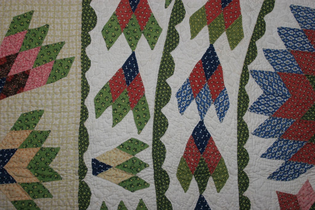 Antique Quilt: Seven-Point Blazing Star at 1stDibs | 7 point star quilt ...