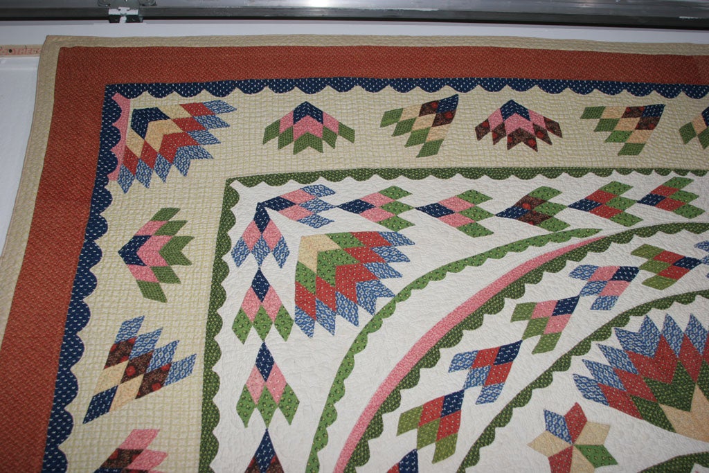 Antique Quilt: Seven-Point Blazing Star at 1stDibs | 7 point star quilt ...