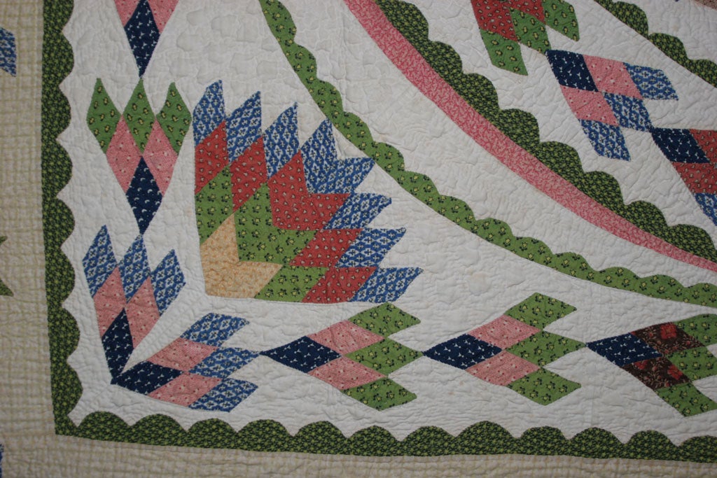 Antique Quilt: Seven-Point Blazing Star at 1stDibs | 7 point star quilt ...