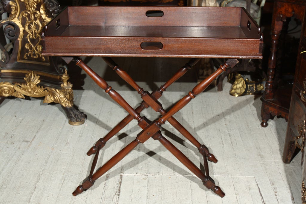 ANTIQUE BUTLER'S TRAY ON FOLDING STAND at 1stDibs | antique butlers ...