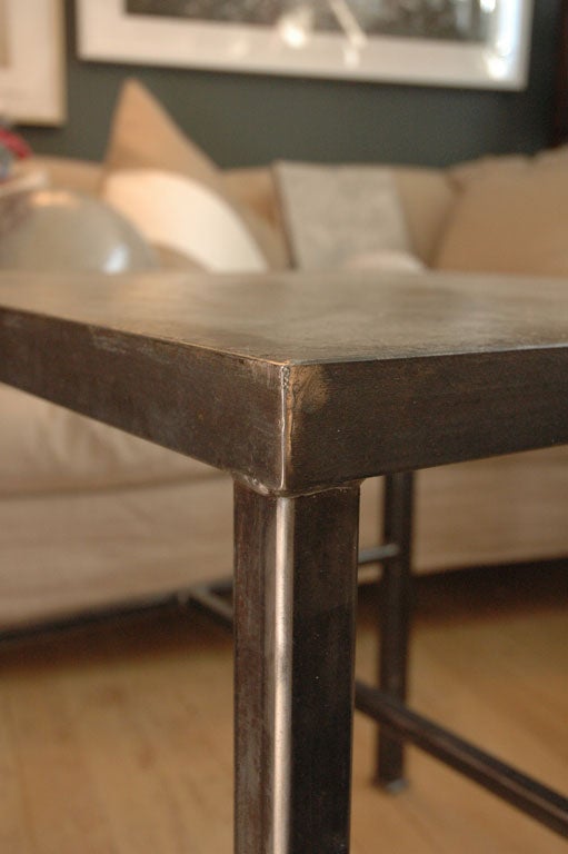 Steel and Concrete table For Sale at 1stDibs