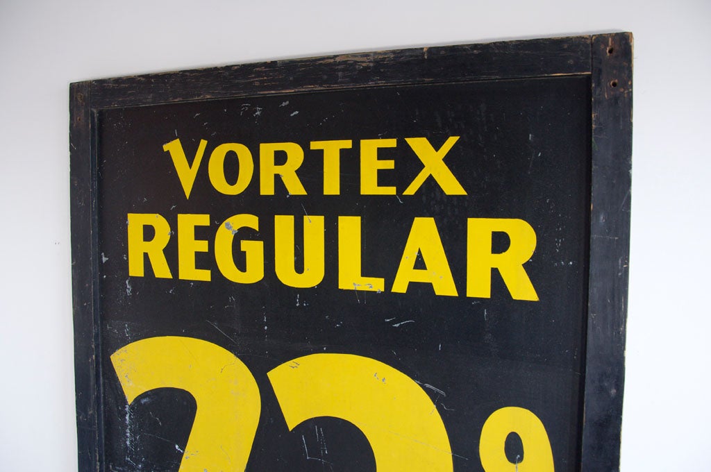 Hoosier Pete Vortex Gasoline Six Foot Tall Trade Sign at 1stDibs