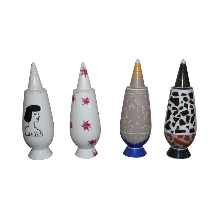 Alessi “Ceramic” Urns/Storage Jars (Set of 4), by Alessi, c.1940 at 1stDibs