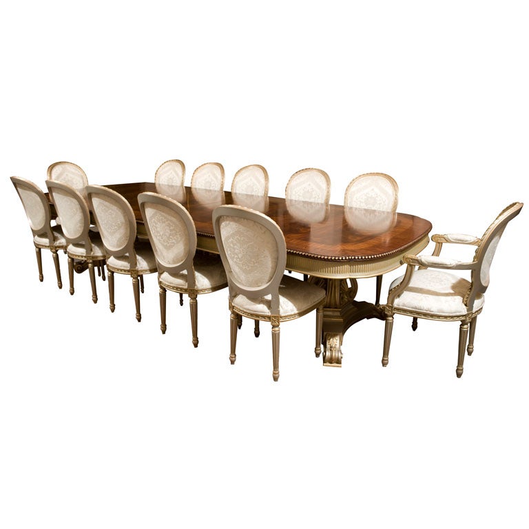 Mahogany Dining Table and 12 Chairs Set at 1stDibs | mahogany dining ...