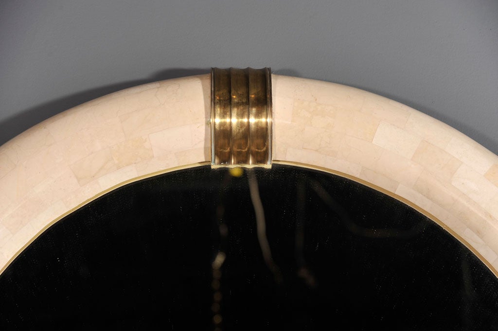 Filipino Stone Veneered Racetrack Mirrors by Maitland-Smith, Ltd For ...