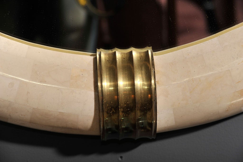 Filipino Stone Veneered Racetrack Mirrors by Maitland-Smith, Ltd For ...